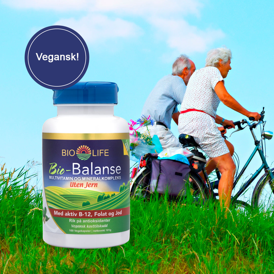 Bio Life - Bio-Balanse u/jern | 120 vegekapsler | Vitamintilskudd