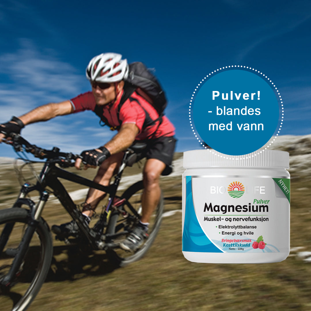 Bio Life - Magnesium Pulver | 226 gram | Naturlig Mineraltilskudd